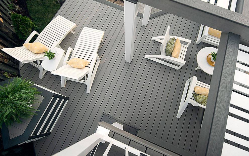Individual Composite Decking Board – Grey 3D Woodgrain – JAC Products